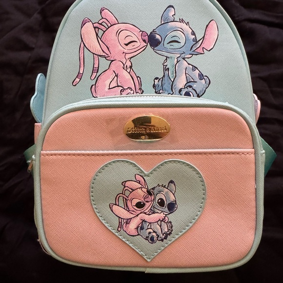 Disney | Bags | Disney Pastel Pink And Blue Stitch Angel Backpack ...